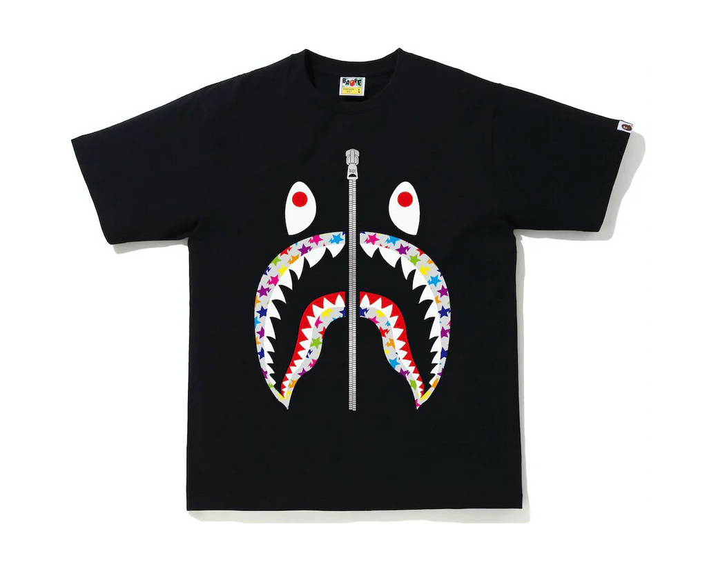 BAPE STA PATTERN SHARK TEE – HYPEWORLD
