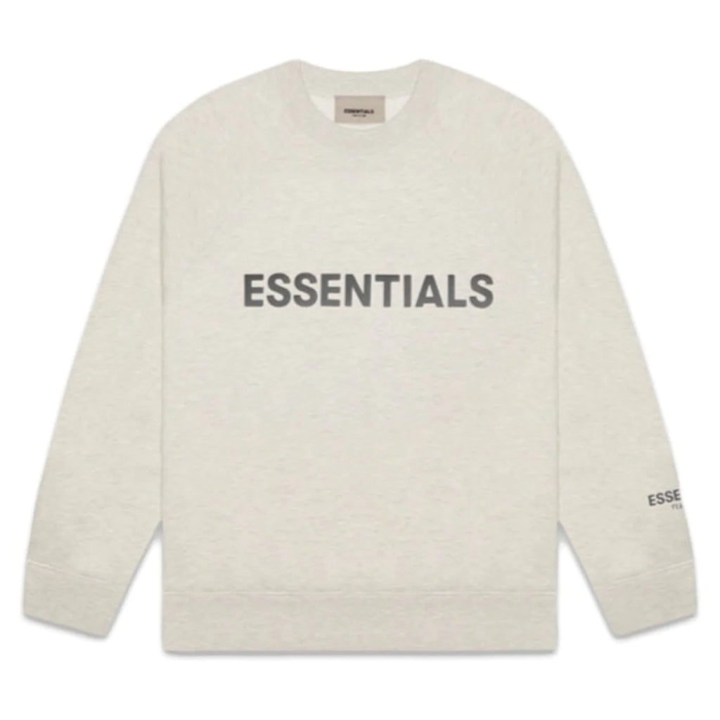 Essentials Silicon Applique Crewneck Oatmeal – HYPEWORLD
